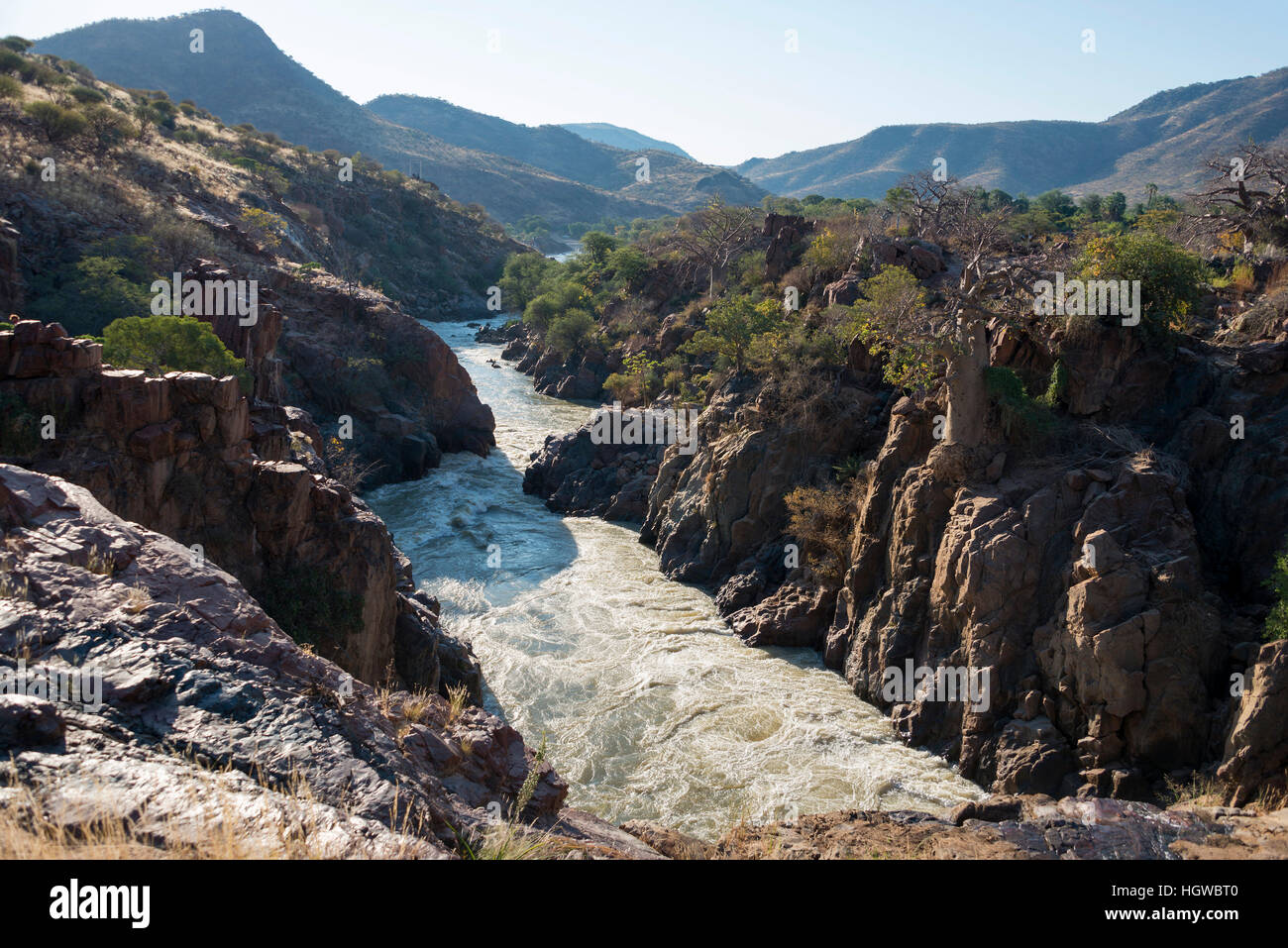 Epupa Falls, Kunene river, Kaokoveld, Namibia Stock Photo - Alamy