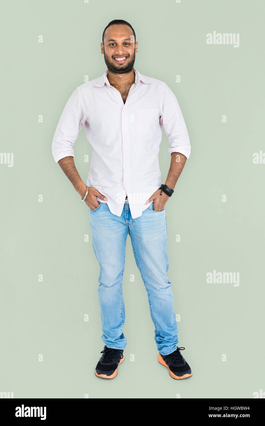 Man Smiling Happiness Portrait Concept Stock Photo - Alamy