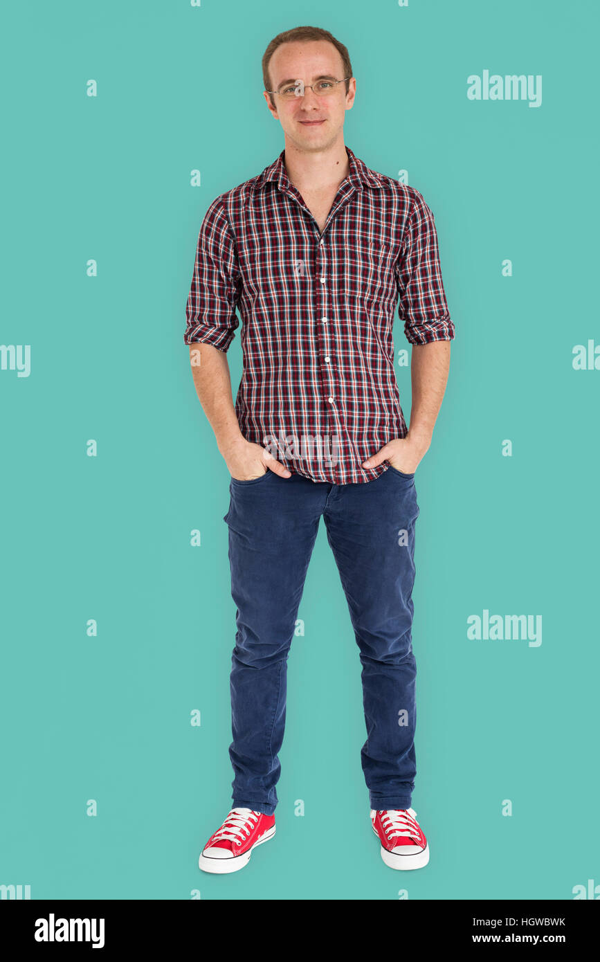 Man Smiling Happiness Portrait Concept Stock Photo - Alamy