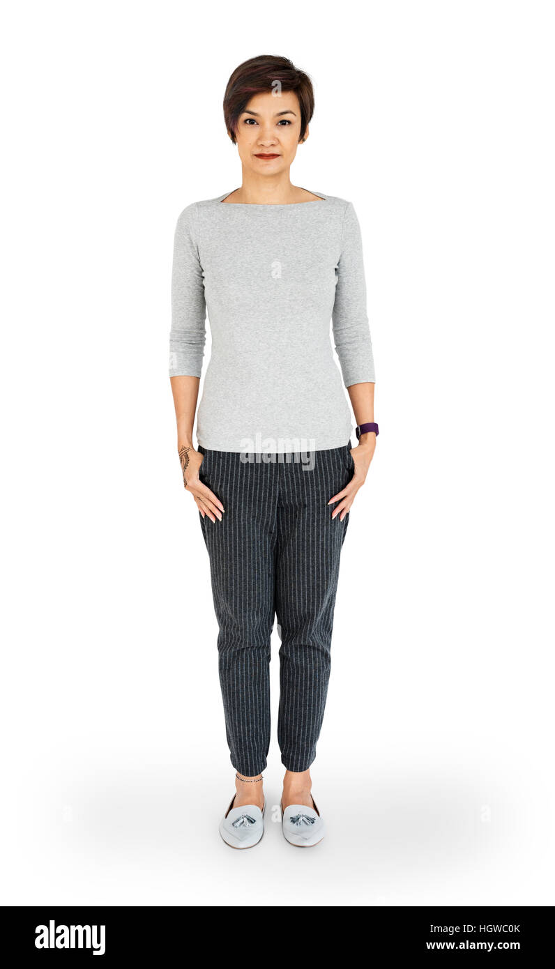 Female Standing Pose Studio Concept Stock Photo - Alamy