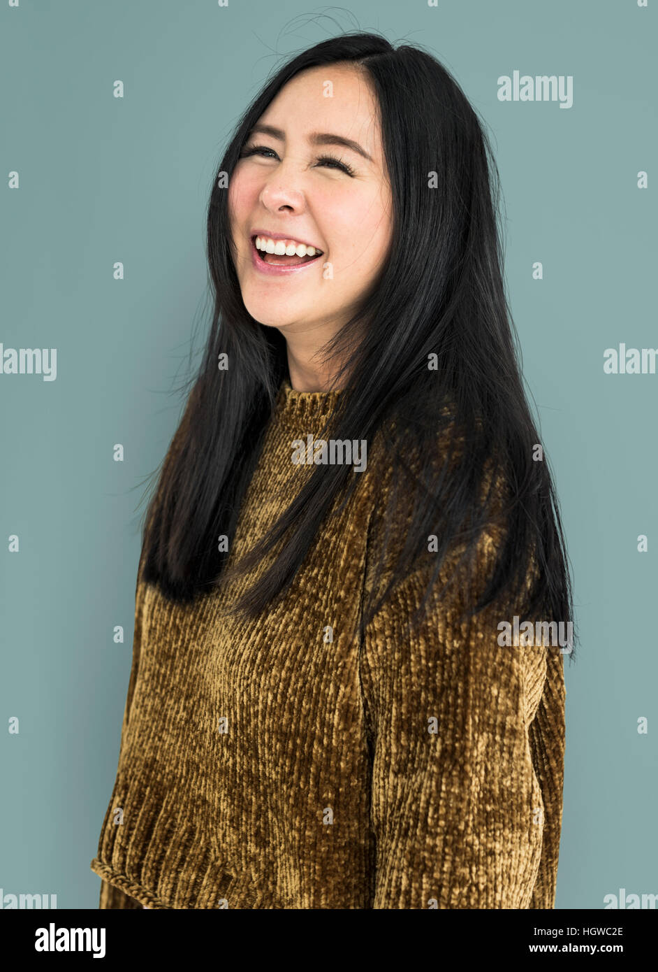 Asian Lady Studio Shoot Concept Stock Photo - Alamy