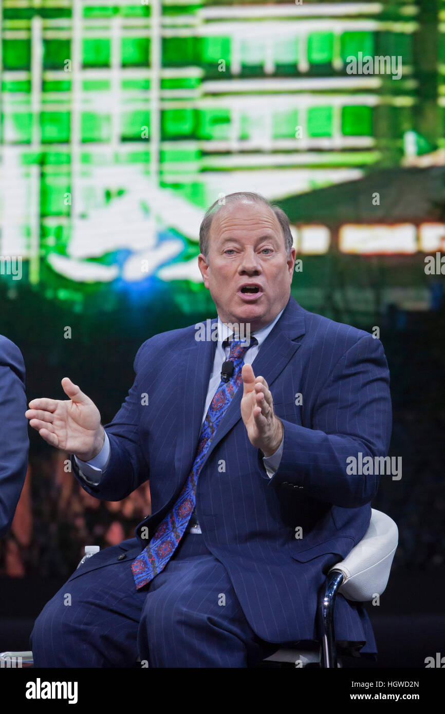 Detroit, Michigan - Detroit Mayor Mike Duggan speaks during a big city ...