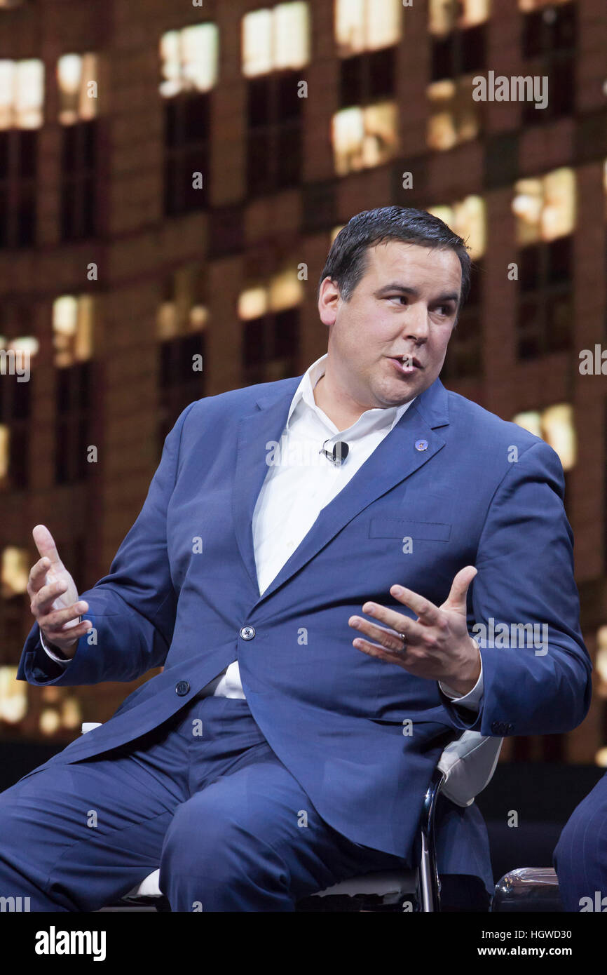 Detroit, Michigan - Columbus Mayor Andrew Ginther speaks during a big ...