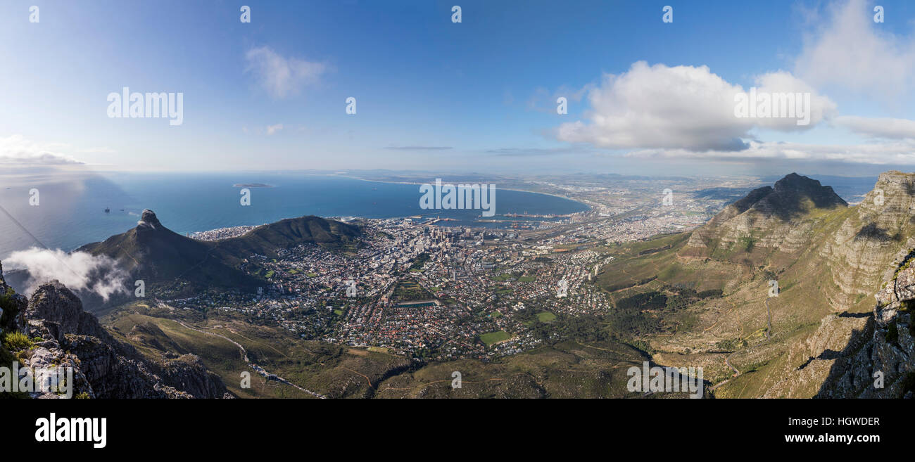 beautiful panorama of Cape Town at sunset Stock Photo - Alamy