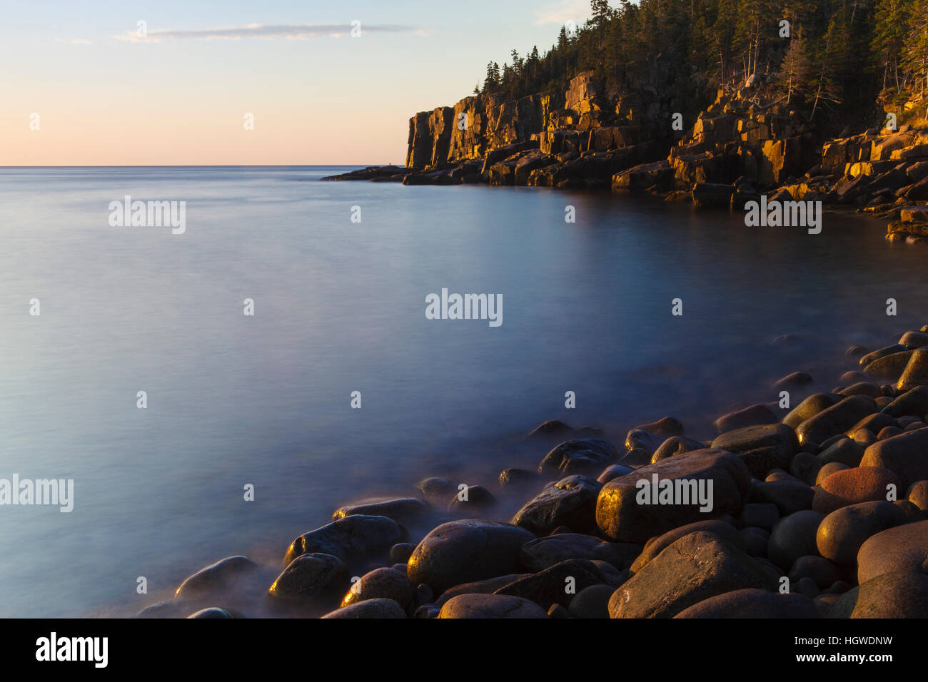 Dawn in Monument Cove in Maine's Acadia National Park Stock Photo - Alamy