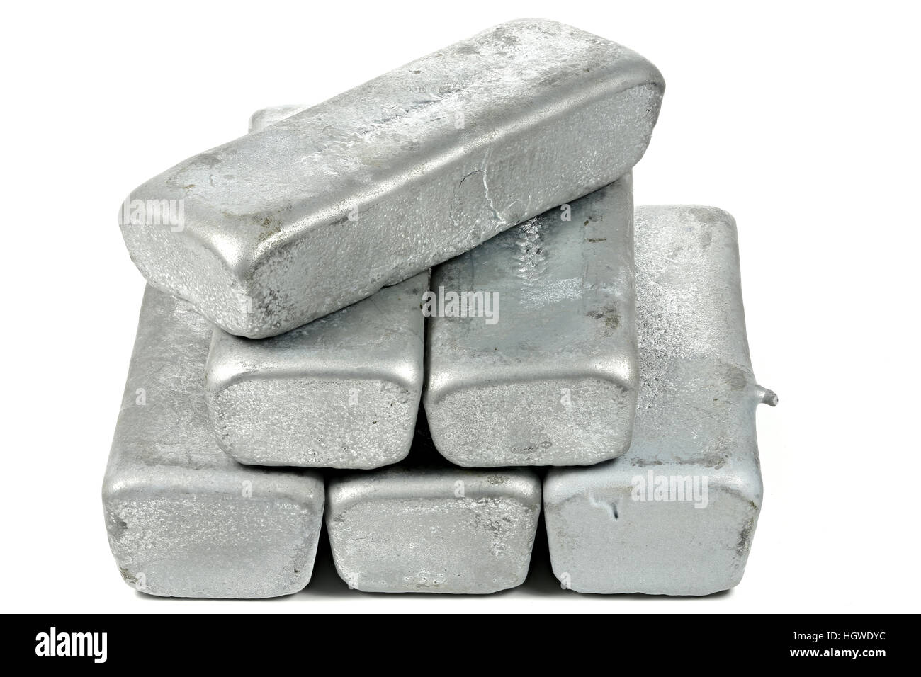 zinc bars isolated on white background Stock Photo - Alamy