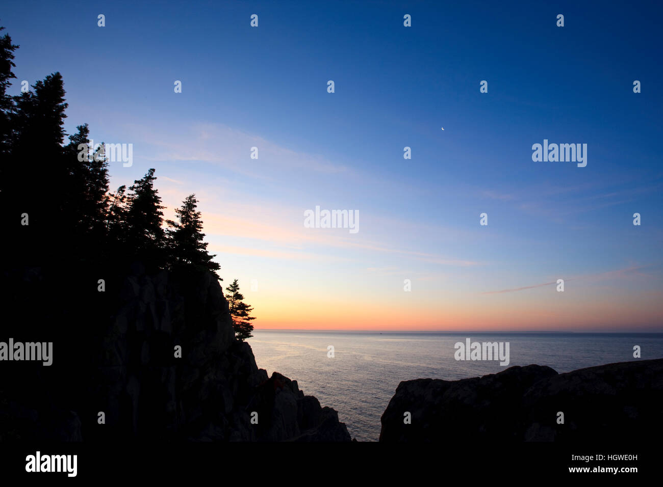 Sunrise as seen from the Bold Coast trail in Cutler, Maine. Cutler ...