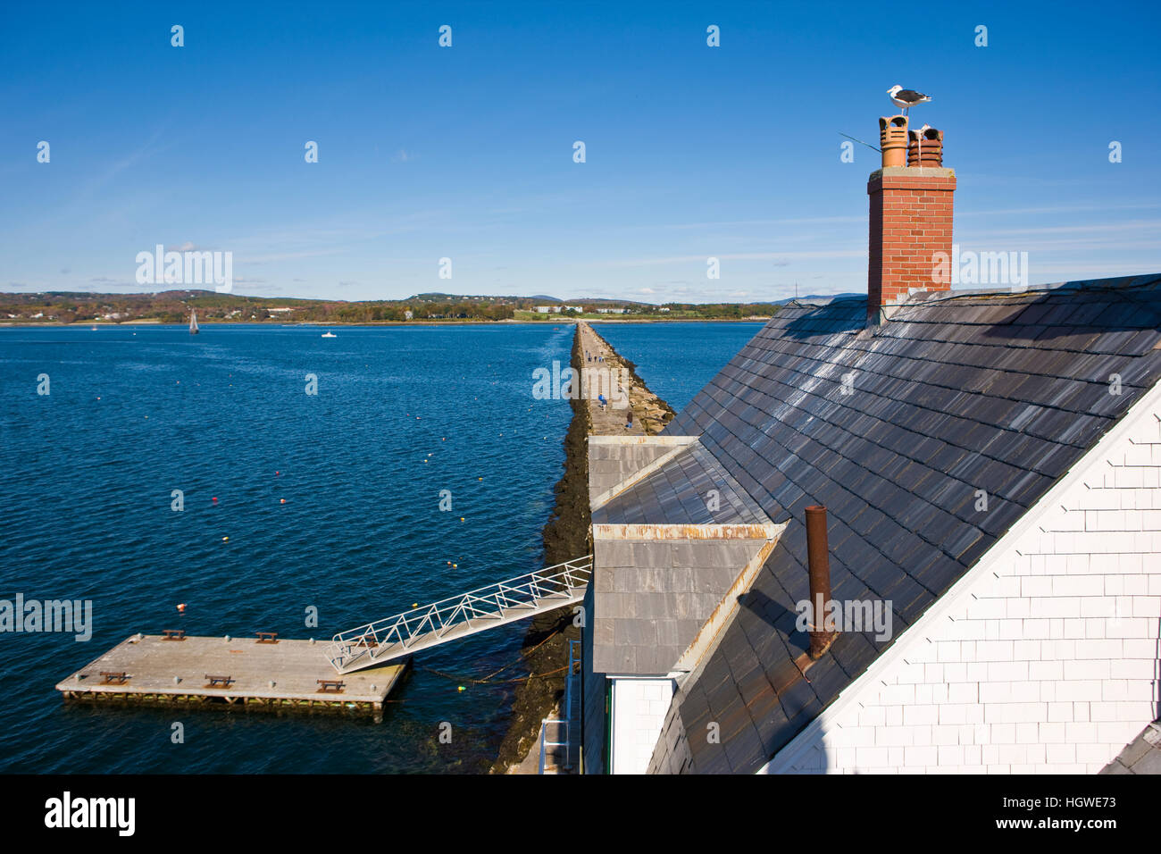 Rockland breakwater lighthouse hi-res stock photography and images - Alamy