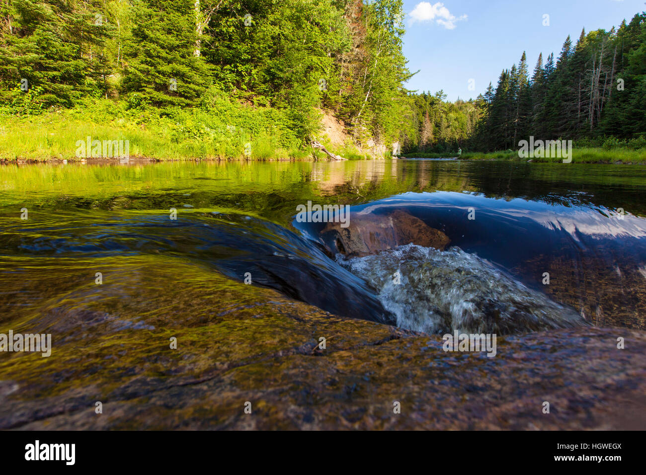 Cold Stream in Maine's Northern Forest. West Forks. Recently restored ...