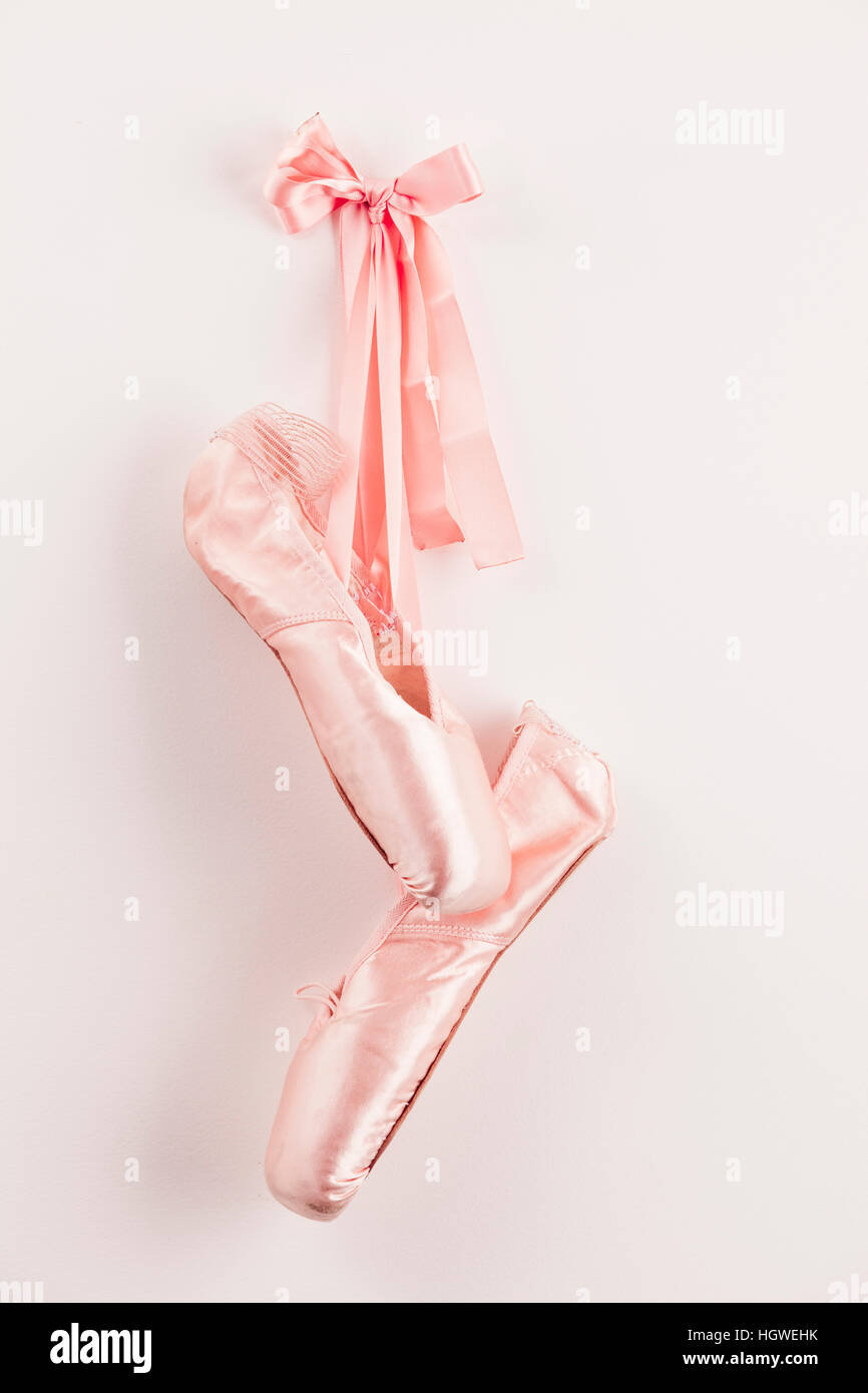 Neon Pink Pointe Shoes