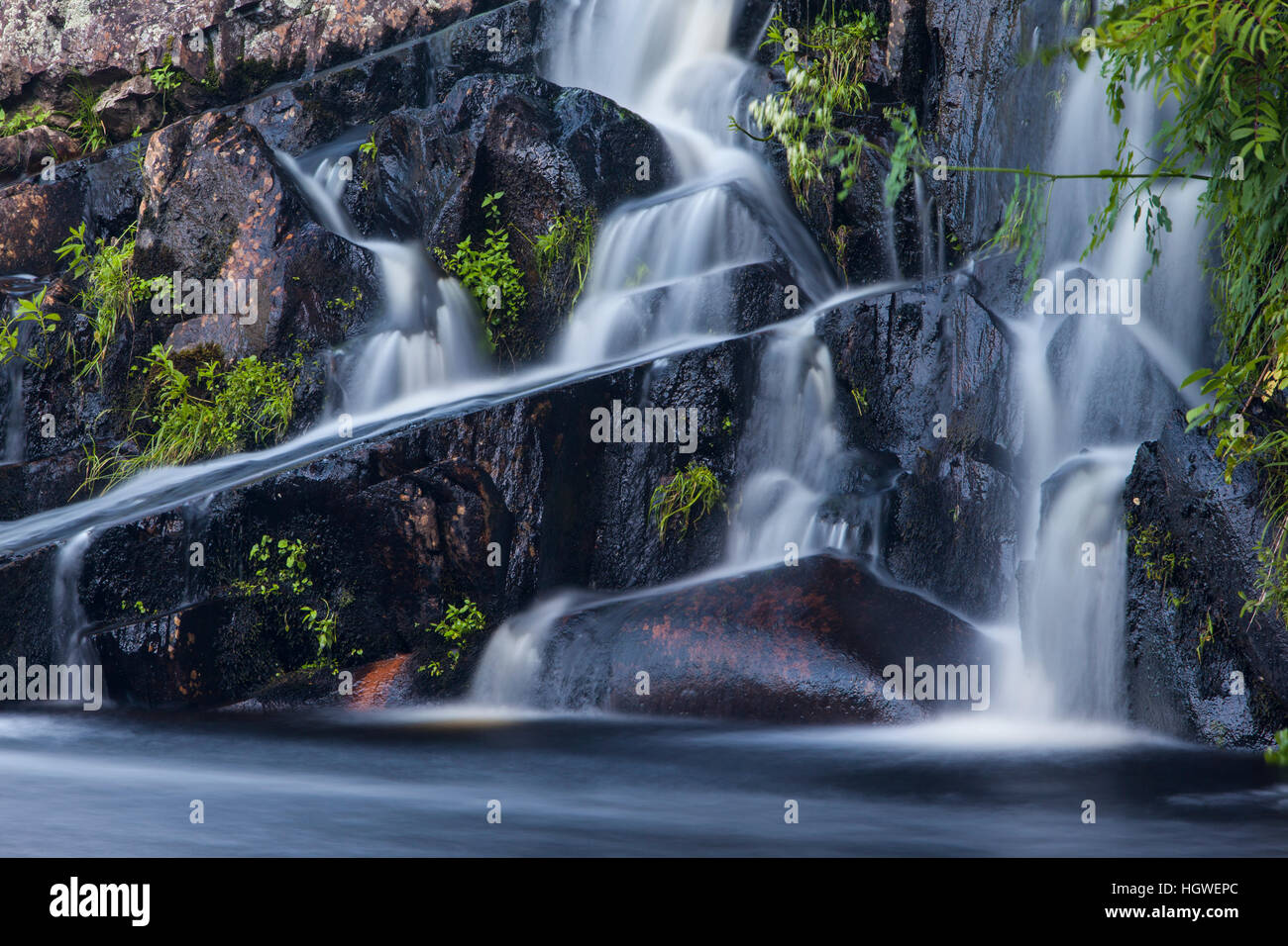 Upper Cold Stream Falls in Maine's Northern Forest. Johnson Mountain ...