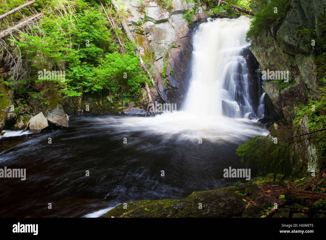 Cold Stream Falls in Maine's Northern Forest. Cold Stream Gorge ...