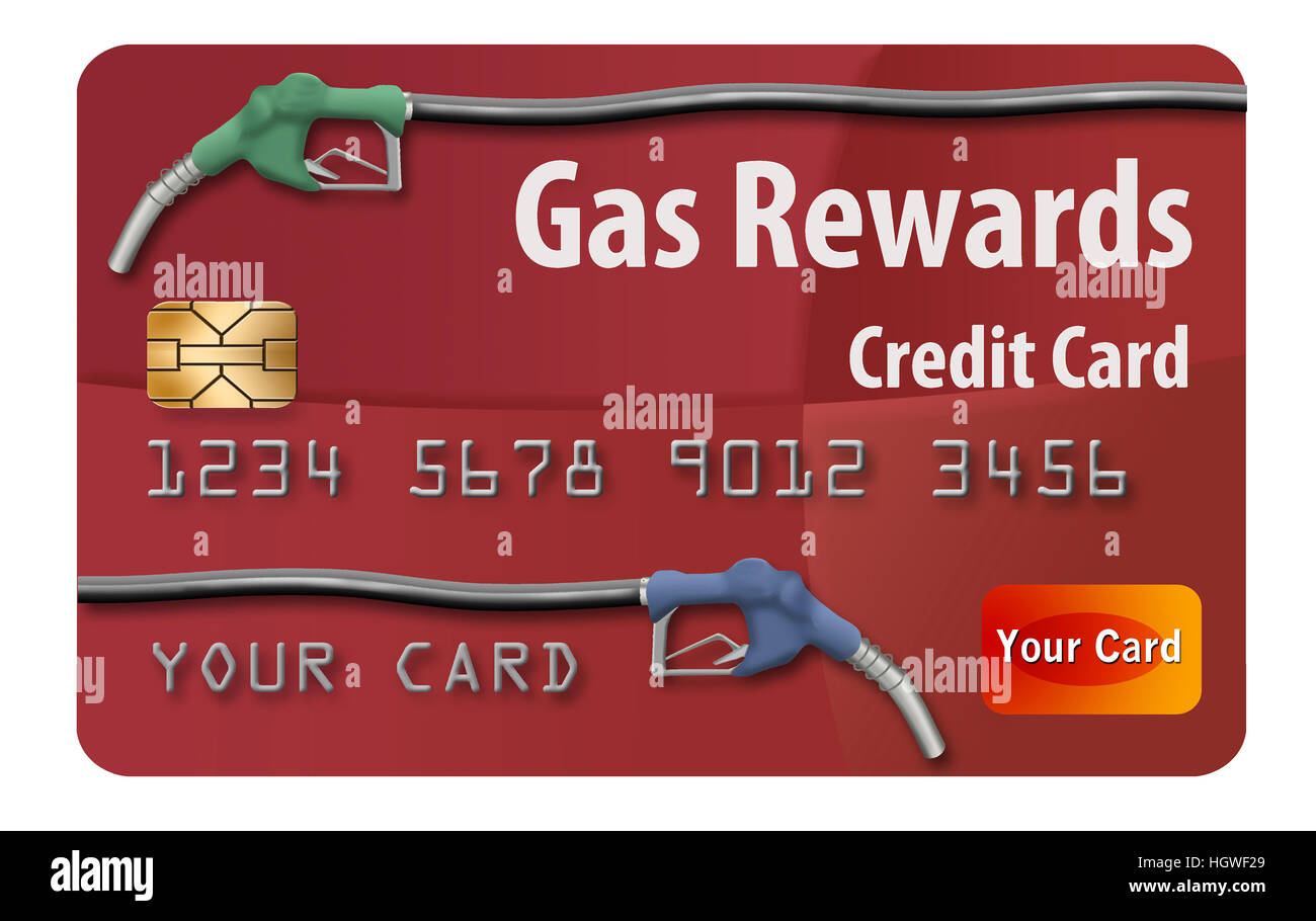 Gasoline rewards credit card isolated on white background Stock Photo ...