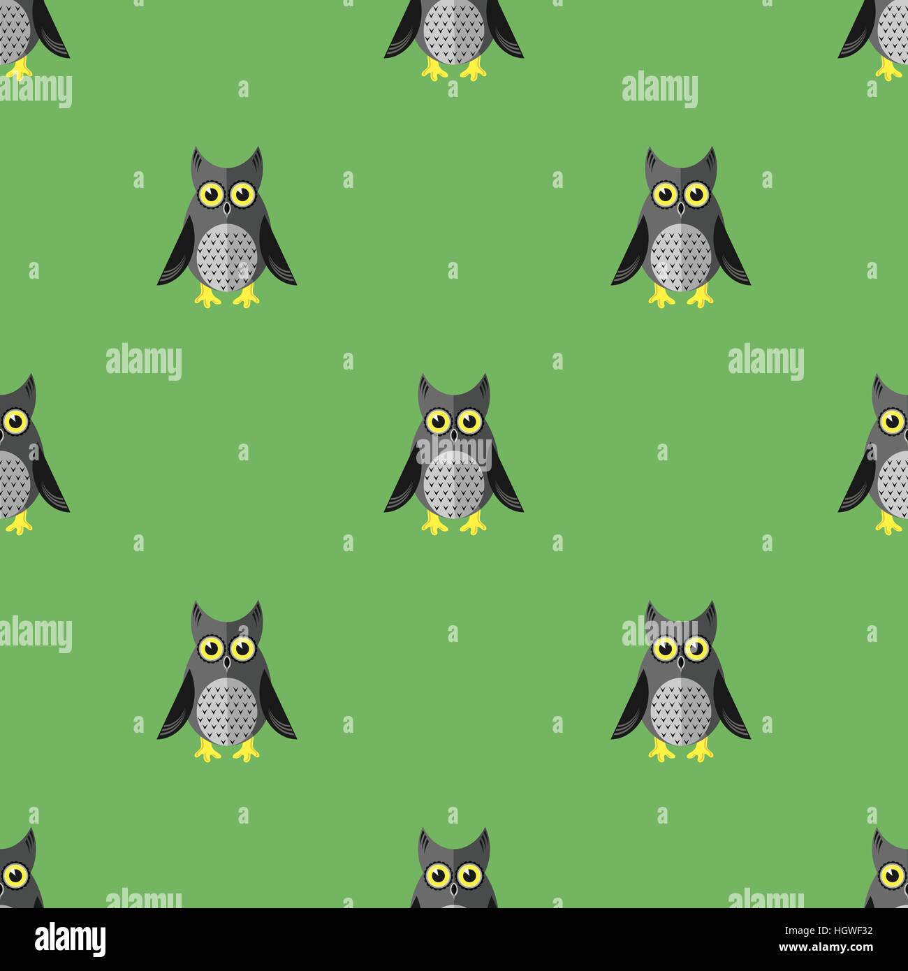 Cartoon Owl Seamless Pattern Stock Vector Image & Art - Alamy