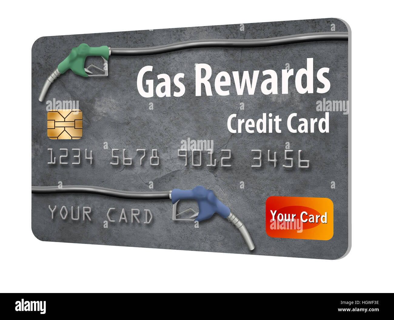 Gasoline rewards credit card isolated on white background Stock Photo ...