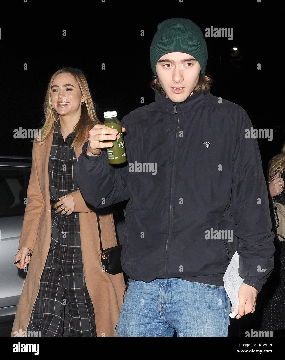 Suki Waterhouse attends a carol service with her brother Charlie ...