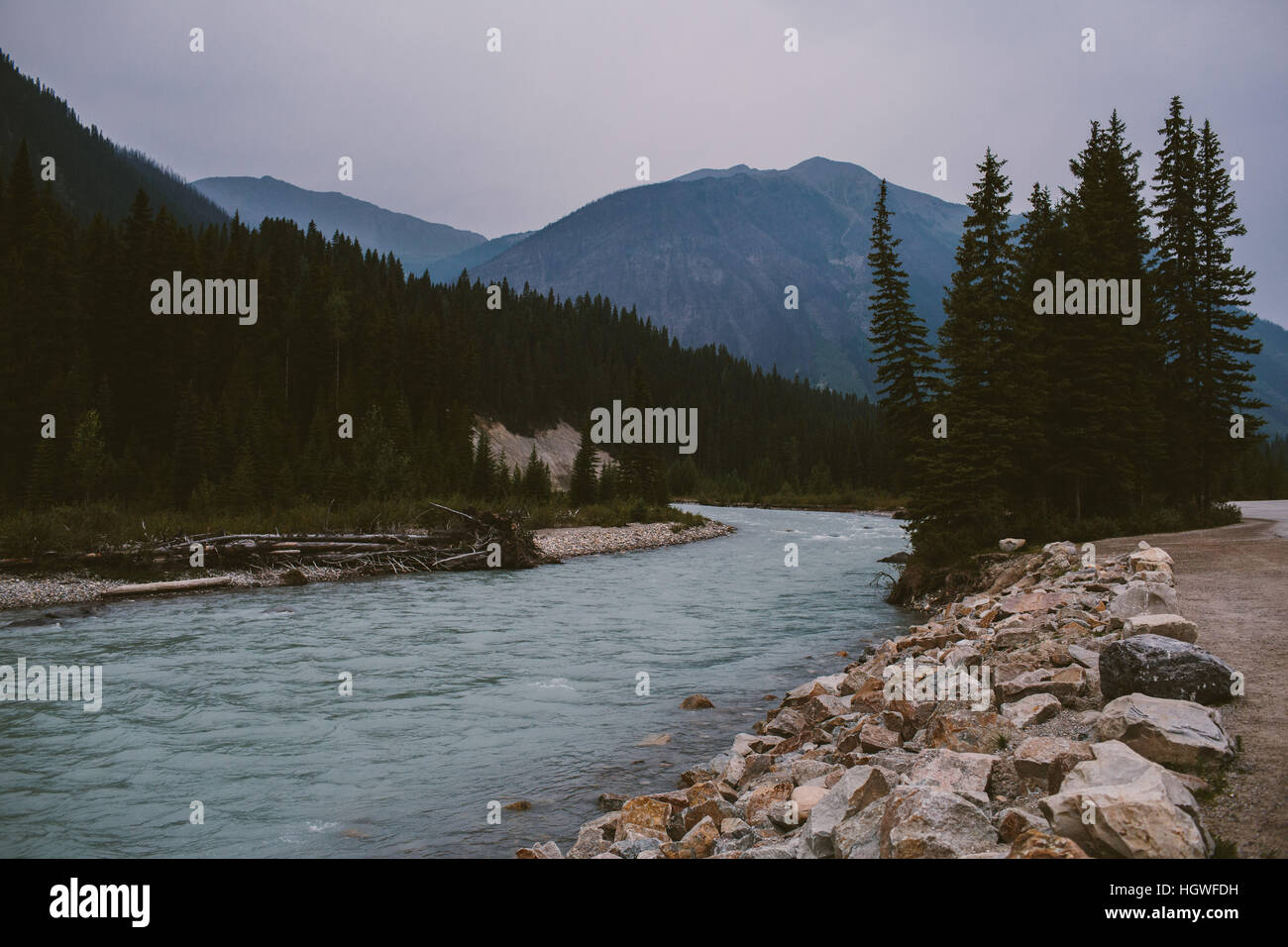 river in banff Stock Photo - Alamy