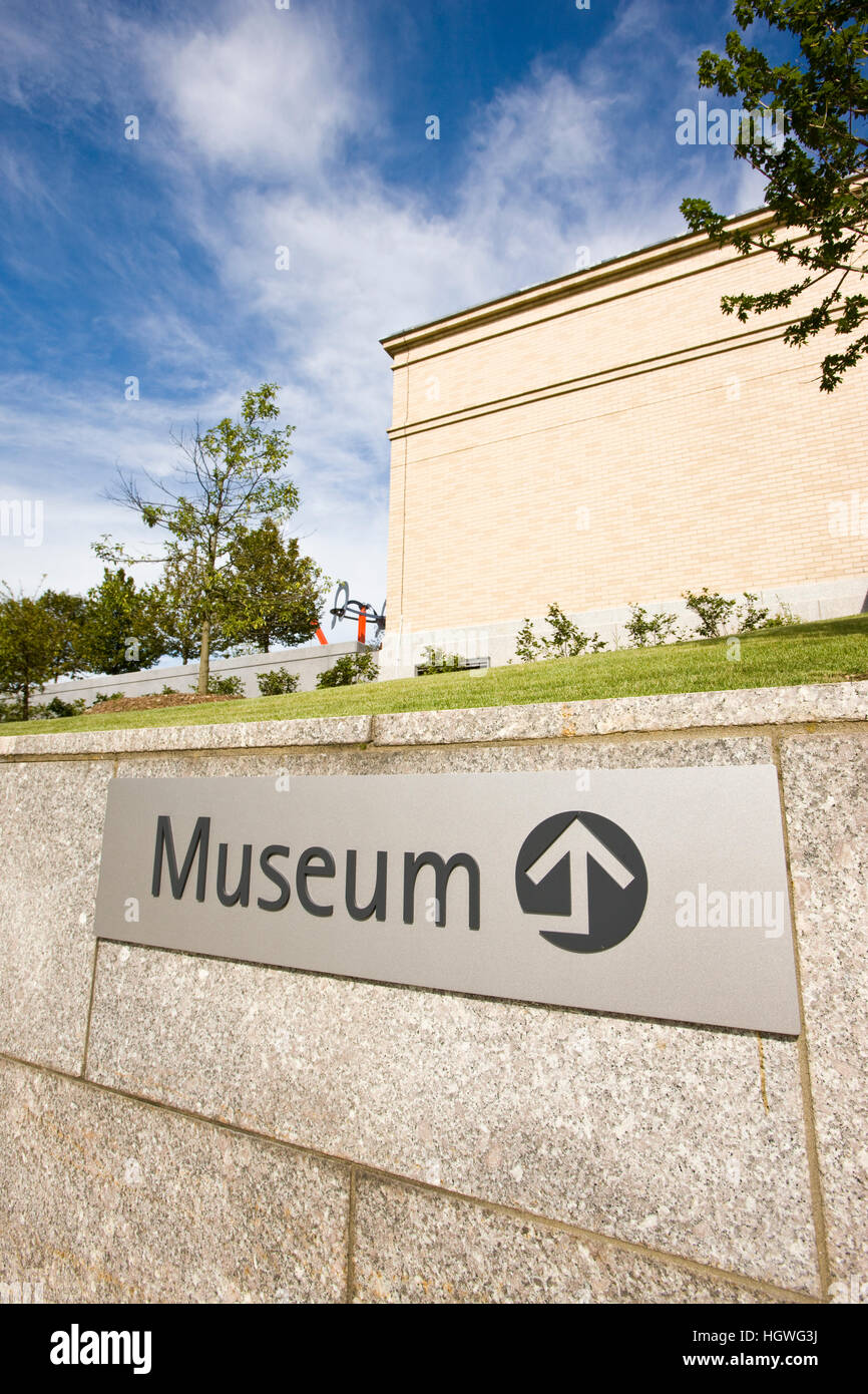 Outside the Currier Museum of Art in Manchester, New Hampshire Stock ...