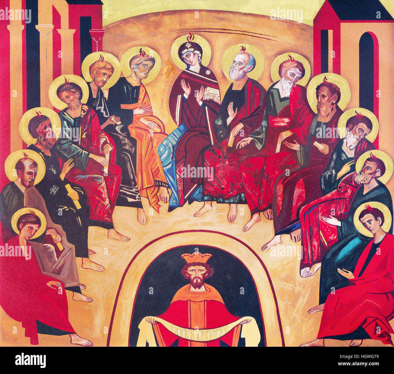 Pentecost Icon Premium Vector | Pentecost Sunday Symbol. Christian