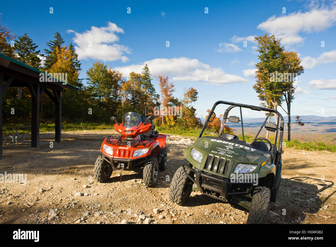 ATV's at a scenic overlook at Jericho Mountain State Park in Berlin ...