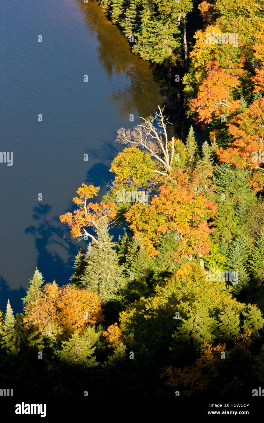 Lake Gloriette and foliage as seen from the cliffs above NH 26 in ...