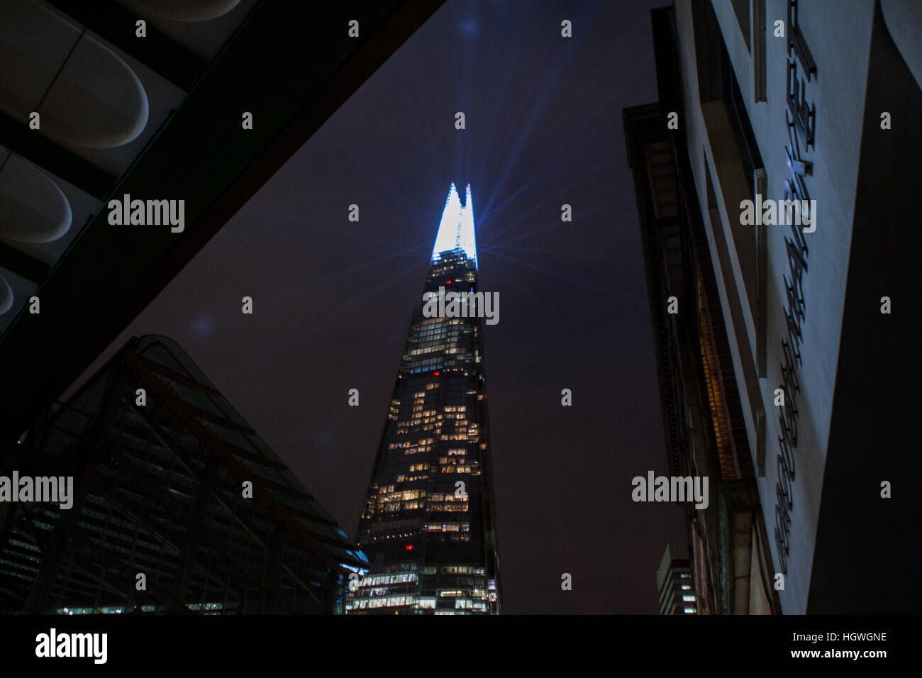 Shard Christmas Lights after the clouds had lifted. Featuring ...