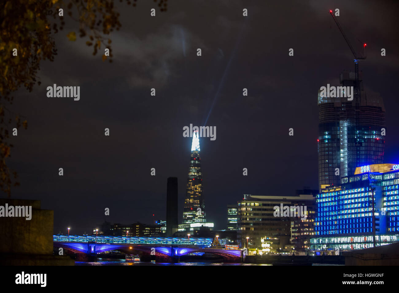 Shard Christmas Lights after the clouds had lifted. Featuring ...