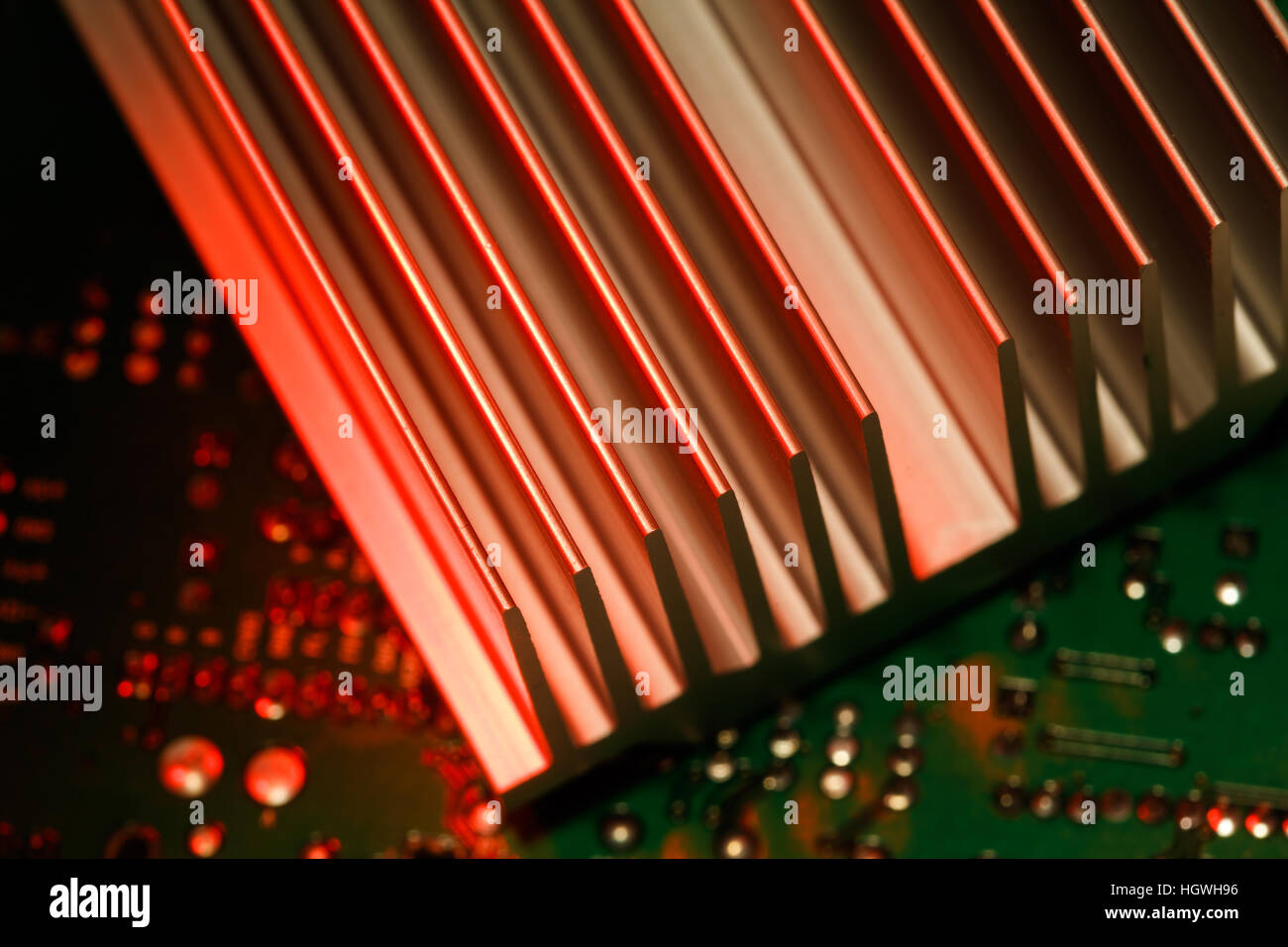 Close up of a chipset heatsink on motherboard Stock Photo - Alamy