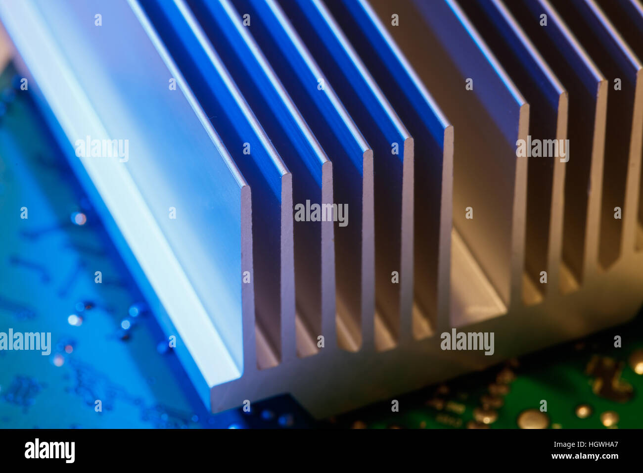 Close up of a chipset heatsink on motherboard Stock Photo - Alamy