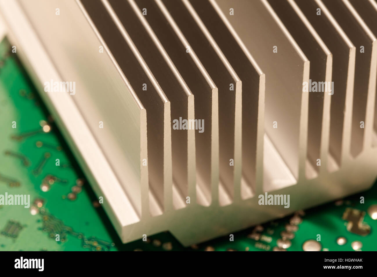 Close up of a chipset heatsink on motherboard Stock Photo - Alamy