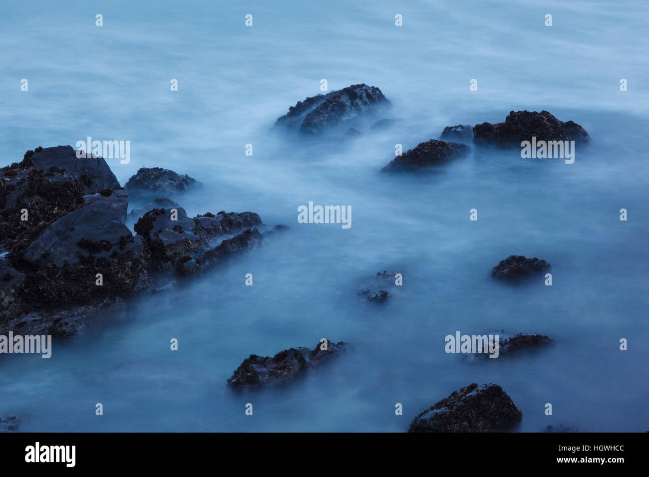 Rocks and surf at Wallis Sands State Park in Rye, New Hampshire Stock ...