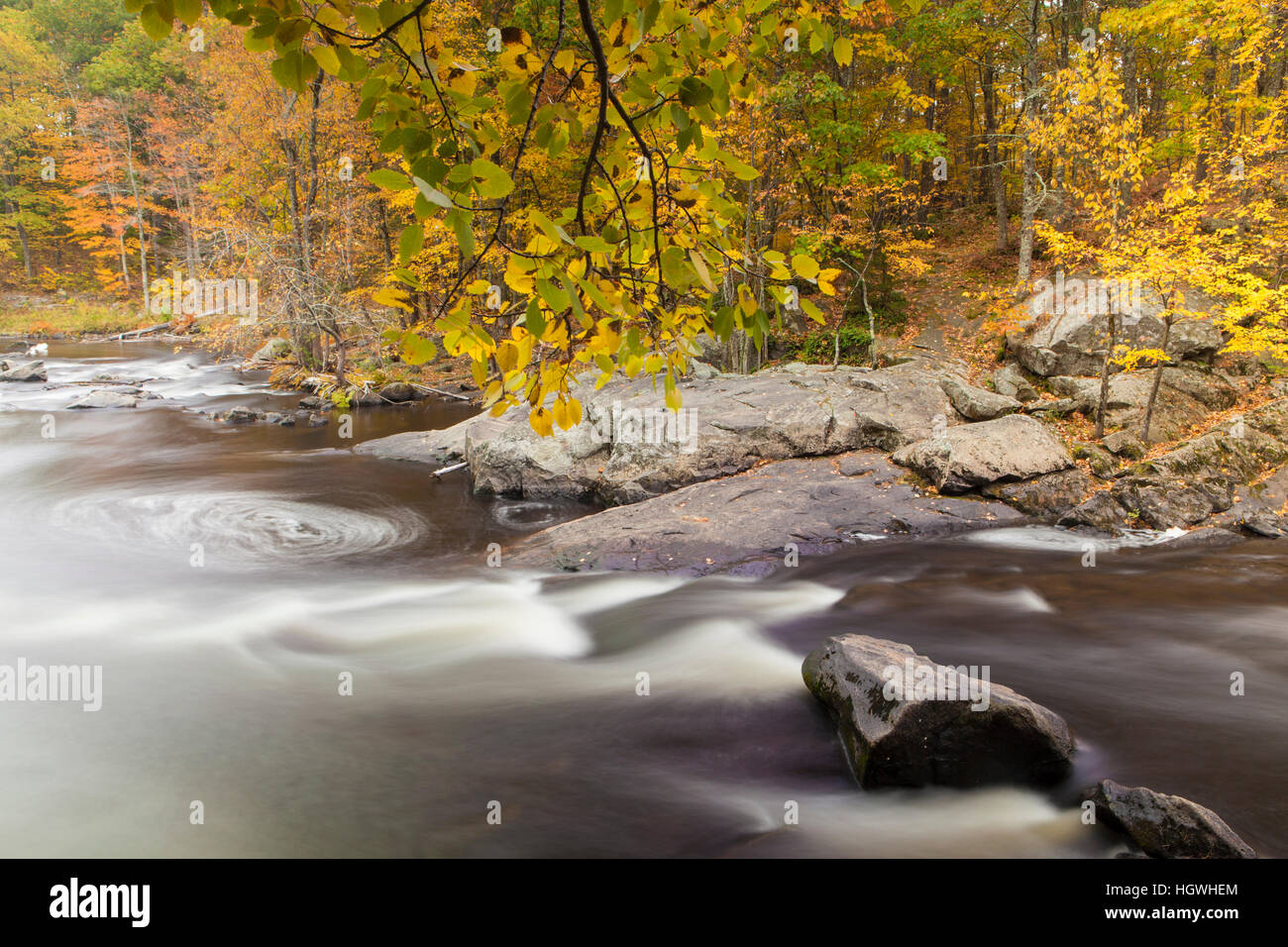 Packers Falls on the Lamprey River in Durham, New Hampshire. Fall Stock ...