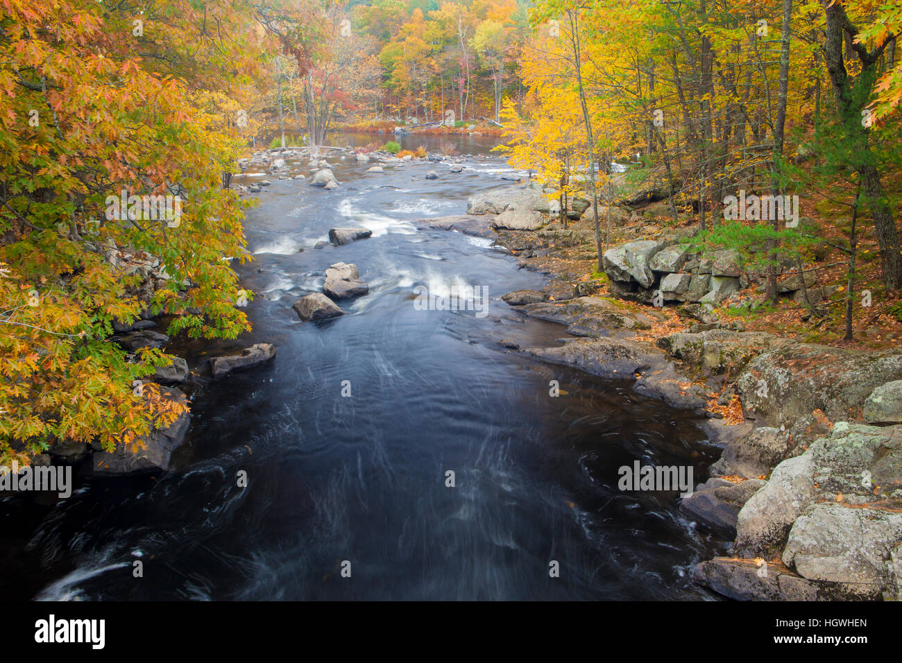 Packers Falls on the Lamprey River in Durham, New Hampshire. Fall Stock ...