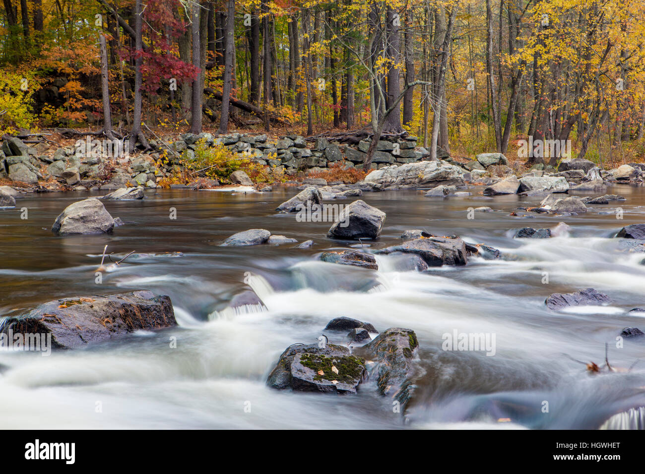 Packers Falls on the Lamprey River in Durham, New Hampshire. Fall Stock ...
