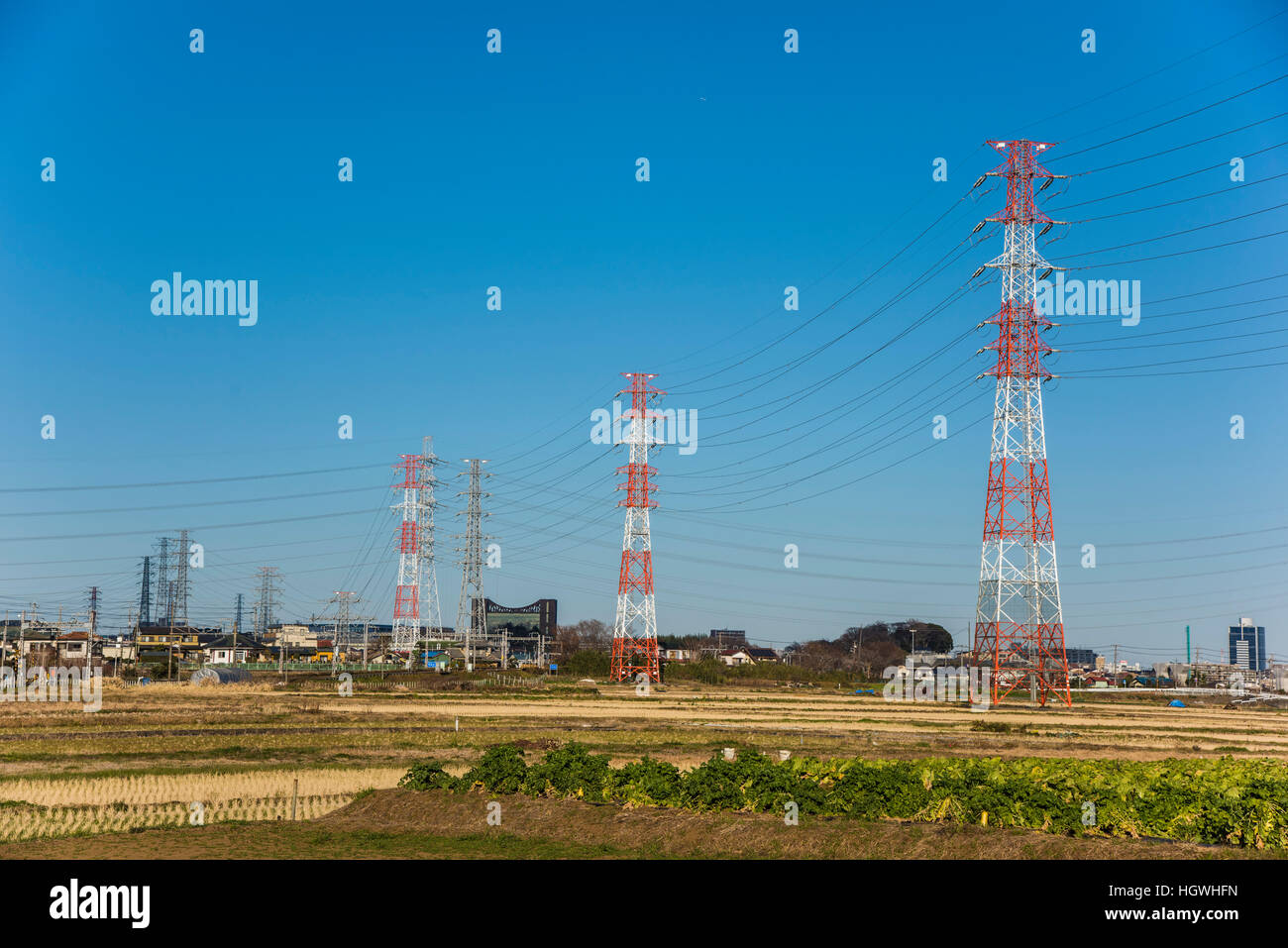 Japan electric lines hi-res stock photography and images - Alamy