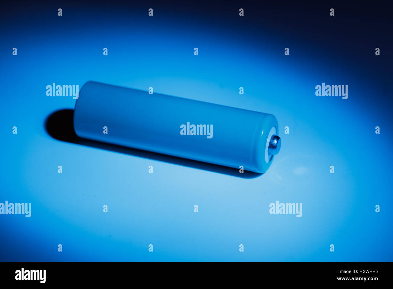 battery in blue tone, close up Stock Photo - Alamy