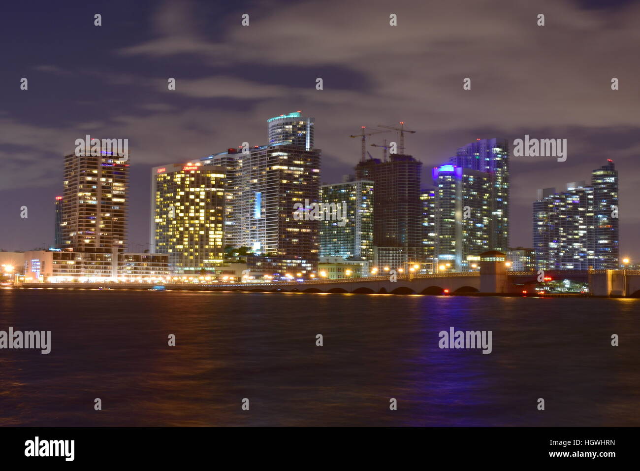 Miami, Florida - USA - January 08, 2016: Miami City Skyline Stock Photo ...