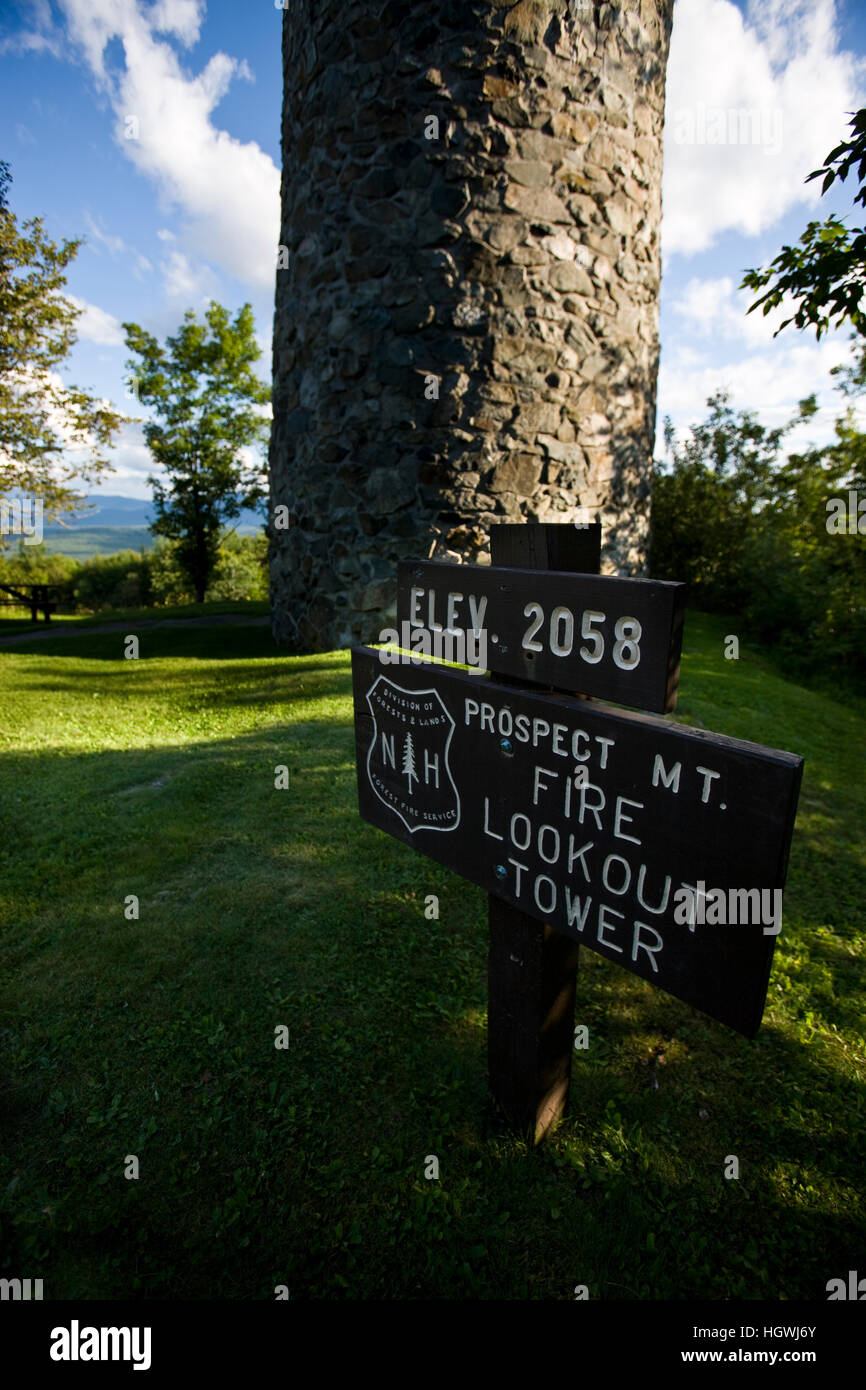 The stone fire tower at the John Wingate Weeks State Historic Site ...