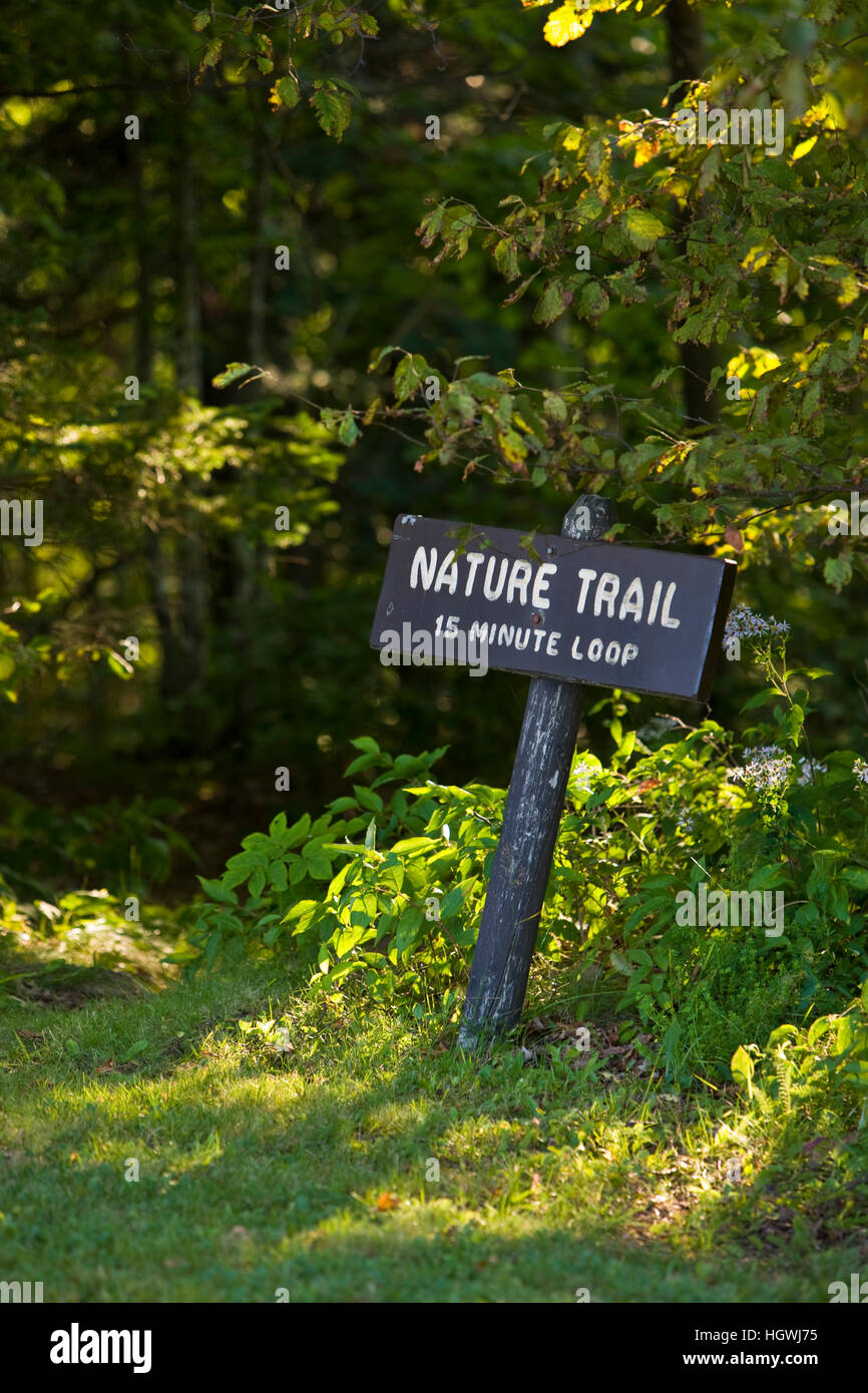 A nature trail at the John Wingate Weeks State Historic Site. Lancaster ...