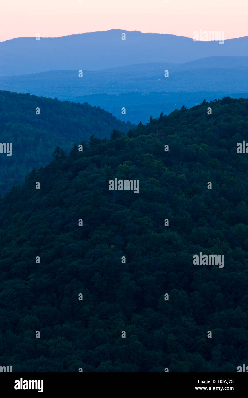 Sunset as seen from the fire tower at the John Wingate Weeks State ...
