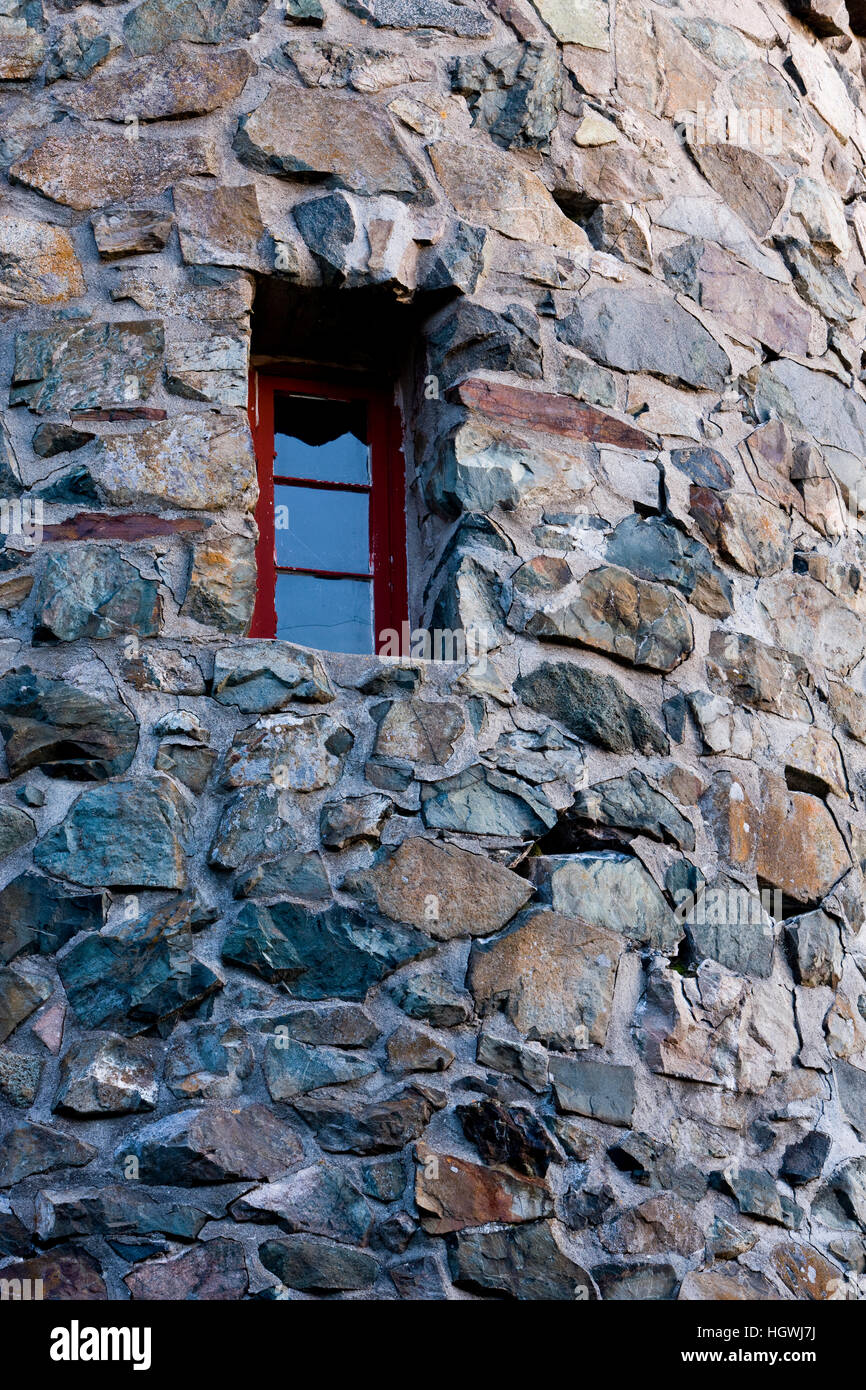 A window in the stone fire tower on Mount Prospect at at the John ...