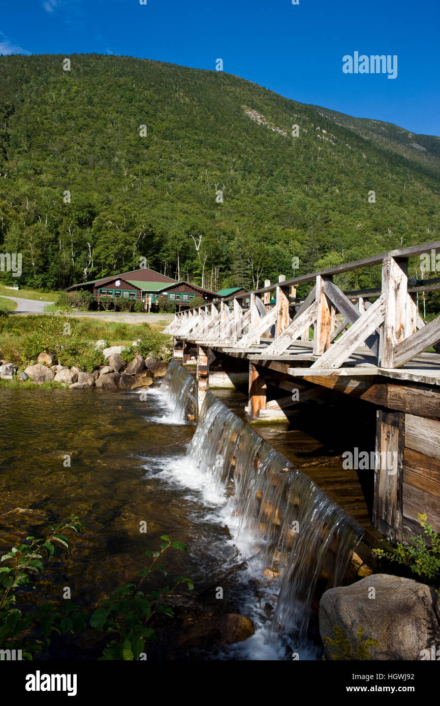 The dam at Willey Pond in New Hampshire's Crawford Notch State Park ...
