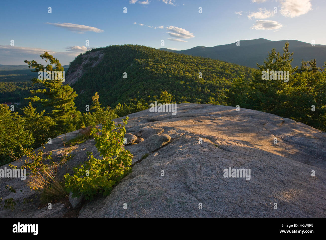 The view of Moat Mountain from Cathedral Ledge in Echo Lake State Park ...