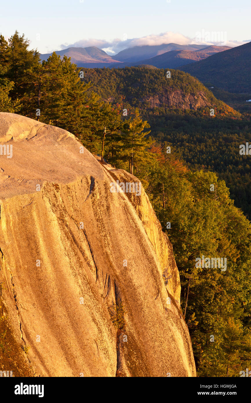 Cathedral Ledge in New Hampshire's White Mountains. Echo Lake State ...