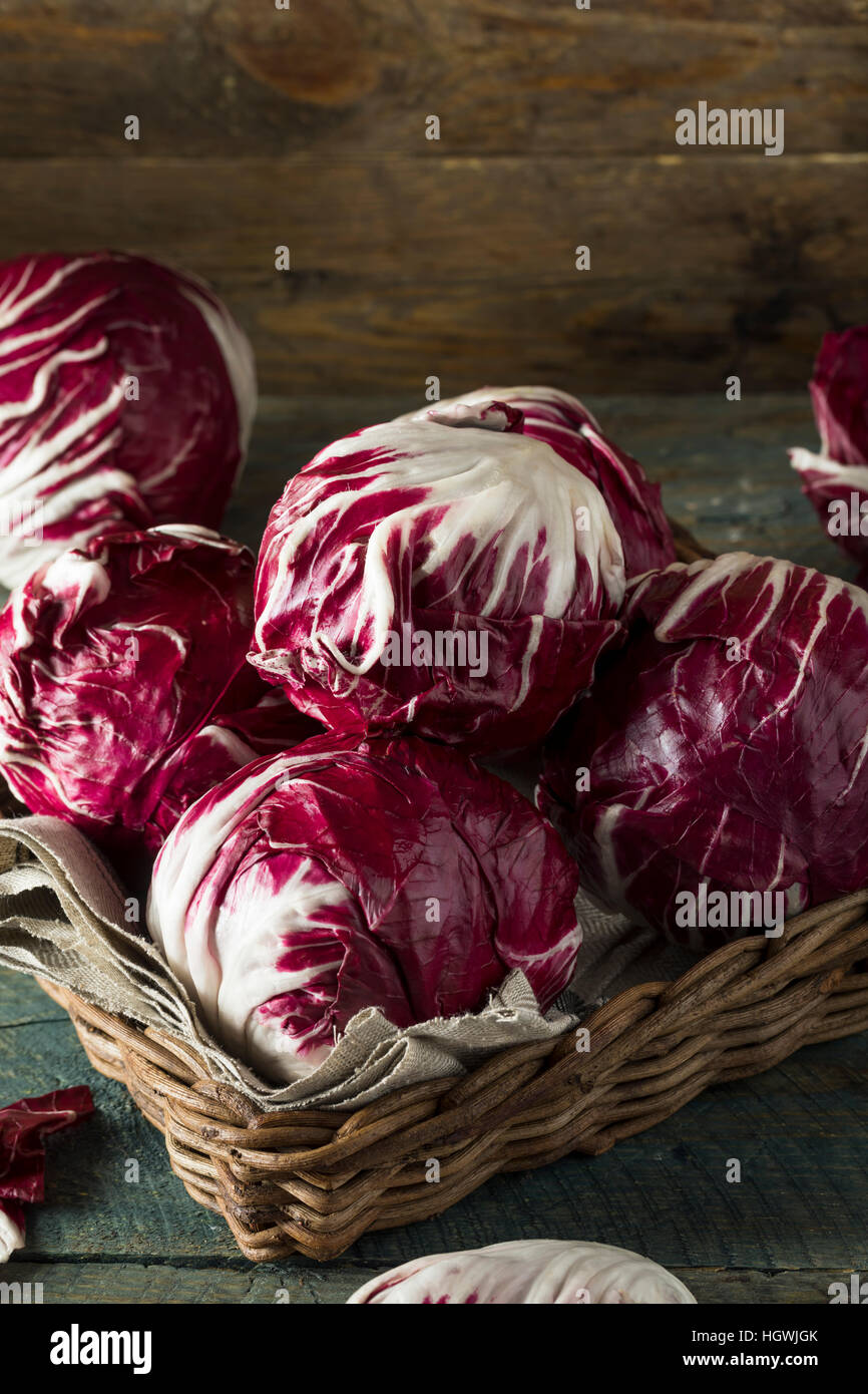 Raw Organic Purple Radicchio Lettuce Ready to Eat Stock Photo - Alamy