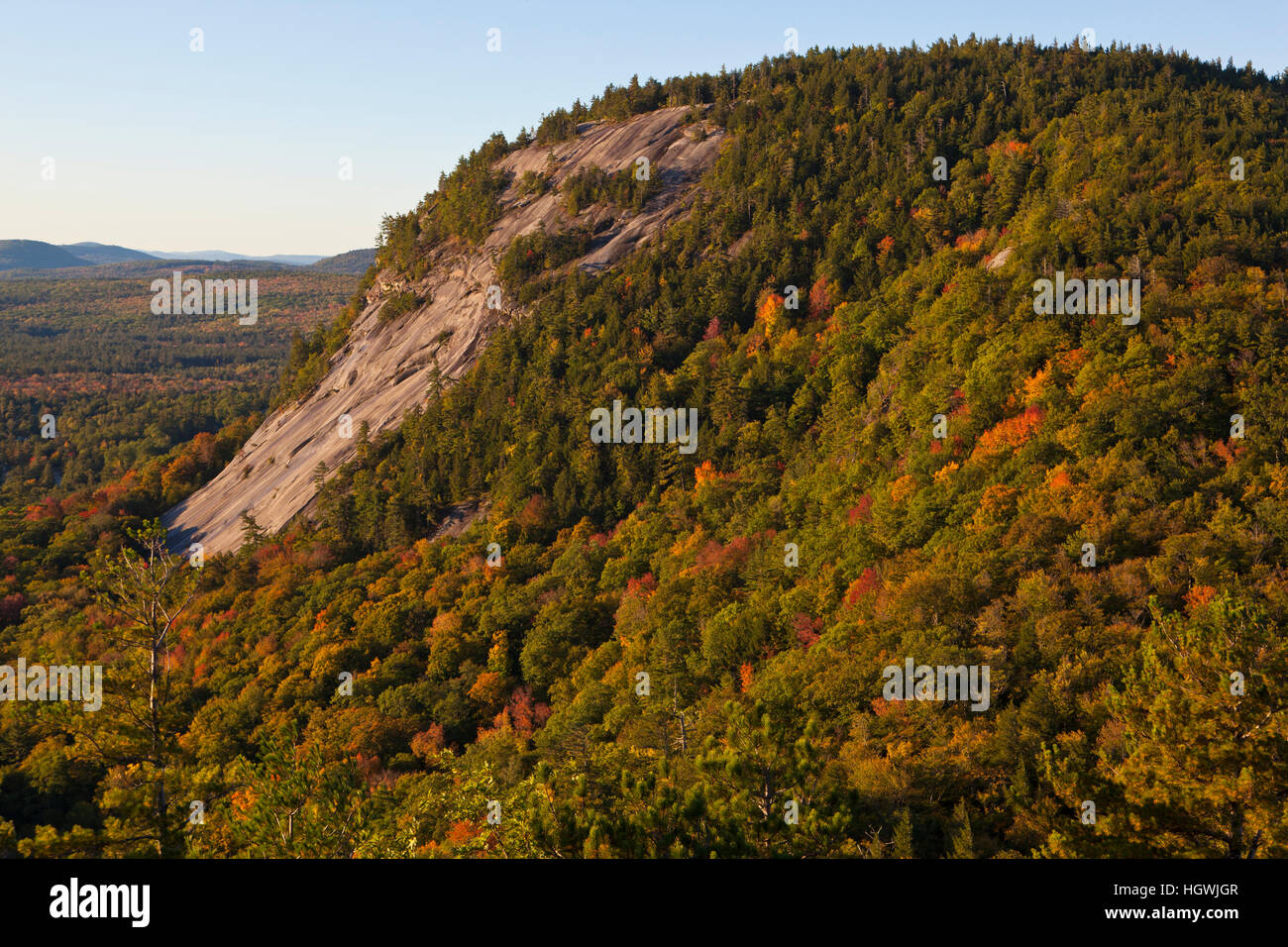 White Horse Ledge as seen from Cathedral Ledge in Echo Lake State Park, North Conway, New ...