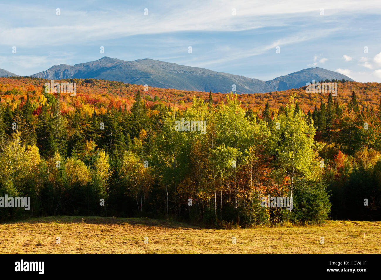 The northern Presidentials in New Hampshire's White Mountains as seen ...