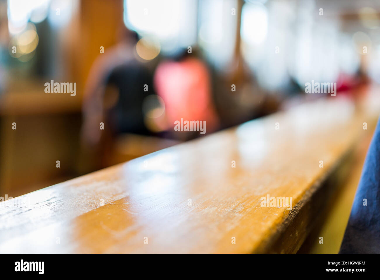 Railing indoors in cafe restaurant with people sitting eating Stock ...