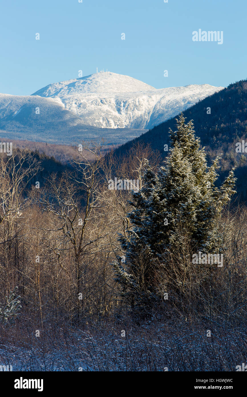 Mount Washington as seen from New Hampshire's Crawford Notch State Park ...