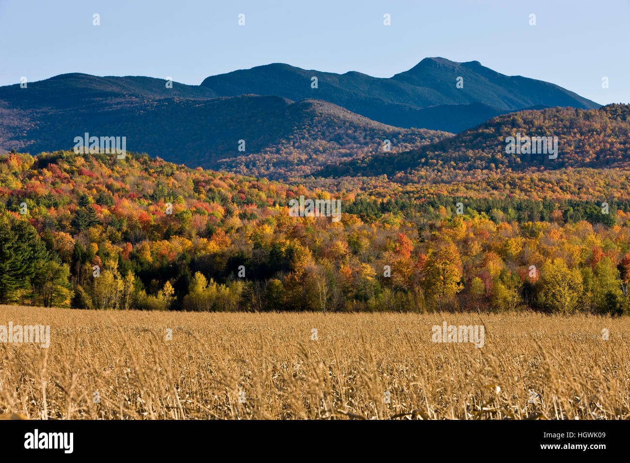 Mount Mansfield in Vermont's Green Mountains. Fall. Jeffersonville ...